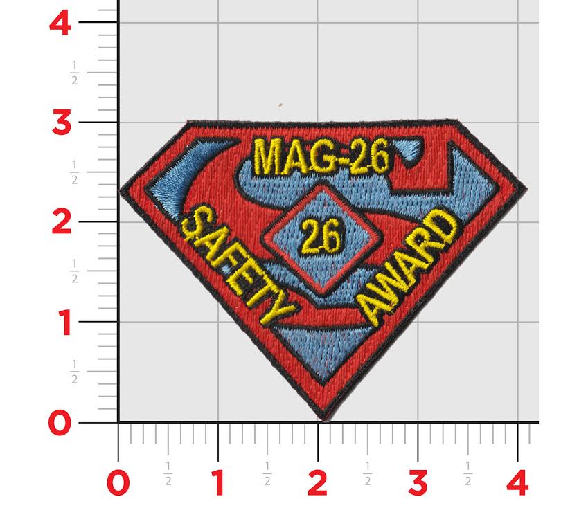 Buy MAG-26 Safety Award Patch | MarinePatches.com – MarinePatches.com ...
