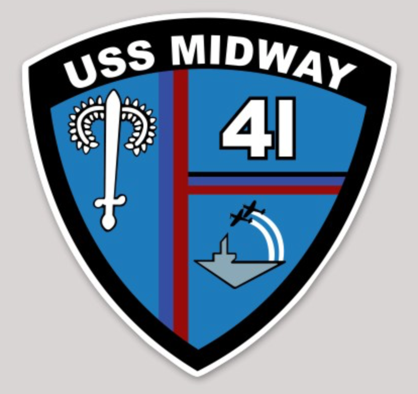Officially Licensed US Navy USS Midway CV-41 Sticker – MarinePatches ...