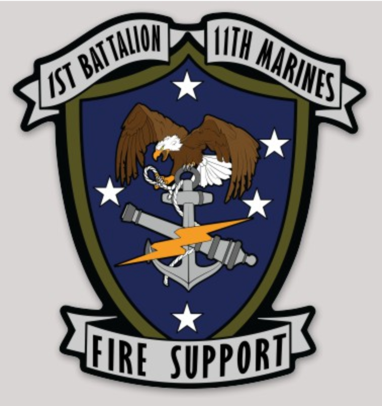 Officially Licensed USMC 1st Battalion 11th Marines 1/11 Fire Support ...