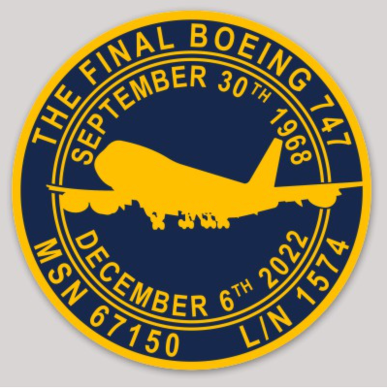 Buy The Final Boeing 747 Sticker Patch | MarinePatches.com ...