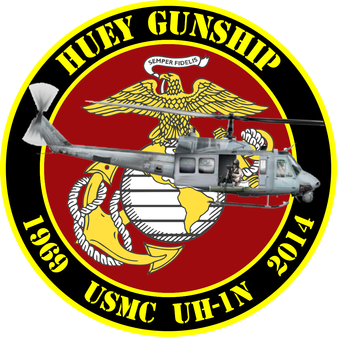 Buy USMC UH-1N Huey Gunship Commem Patch | MarinePatches.com ...