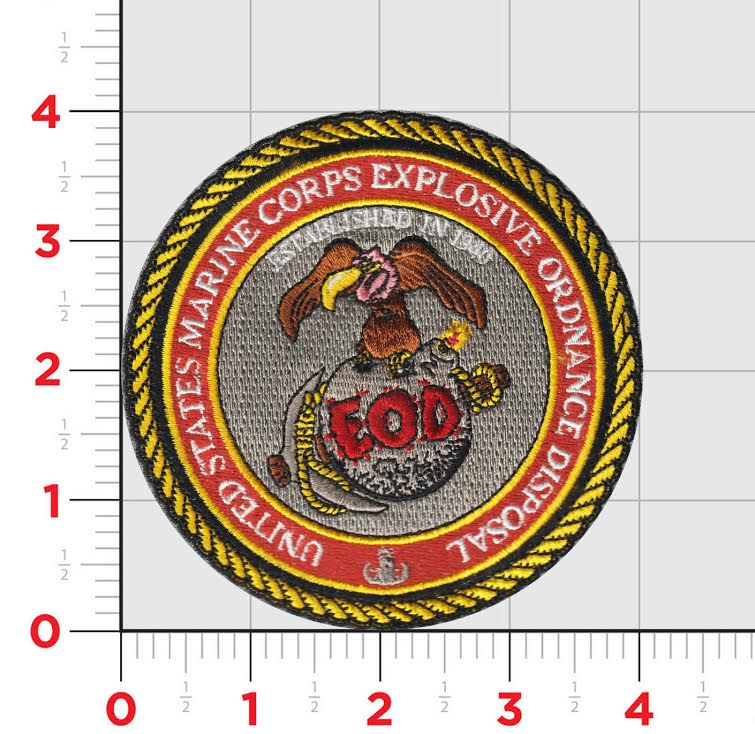 Buy Officially Licensed USMC EOD P Patch | MarinePatches.com ...