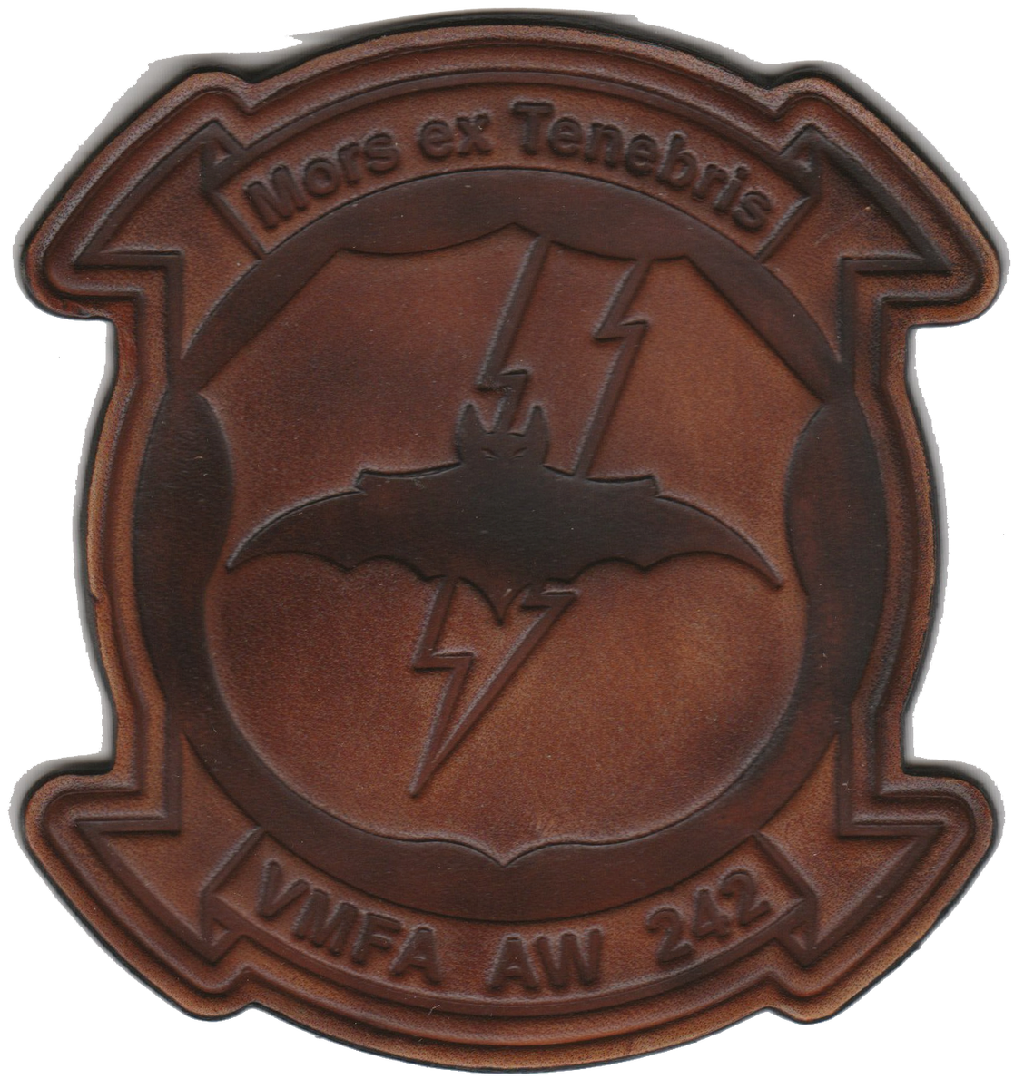 Officially Licensed USMC VMFA(AW)-242 Bats Leather Patches ...