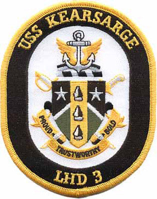 Officially Licensed US Navy USS Kearsarge LHD-3 Patch – MarinePatches ...