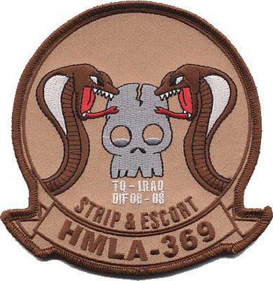 Officially Licensed USMC HMLA-369 Gunfighters OIF Desert Tan Patch ...