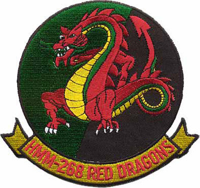 Officially Licensed USMC HMM-268 Red Dragons Squadron Patch ...