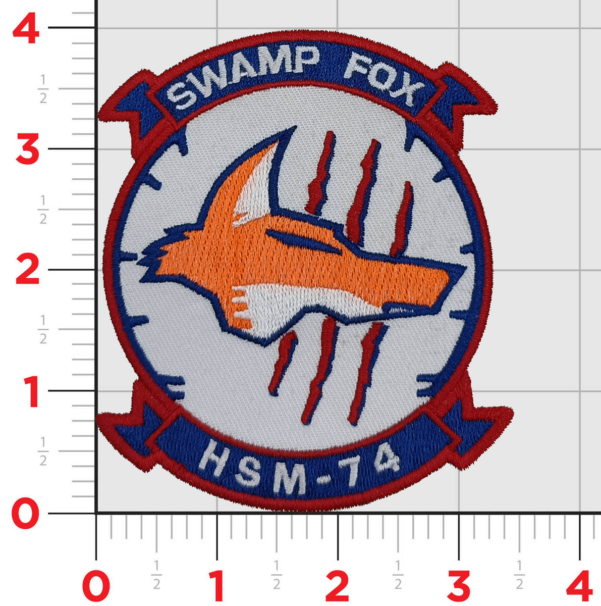 Officially Licensed US Navy HSM-74 Swamp Fox Red/White/Blue Chest Patc ...