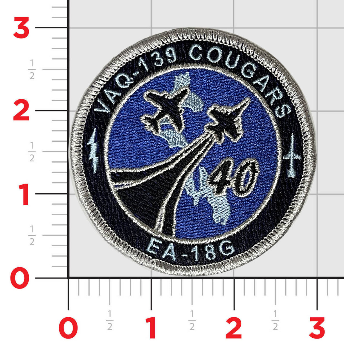 Buy Official VAQ-139 Cougars 40th Patch | MarinePatches.com ...