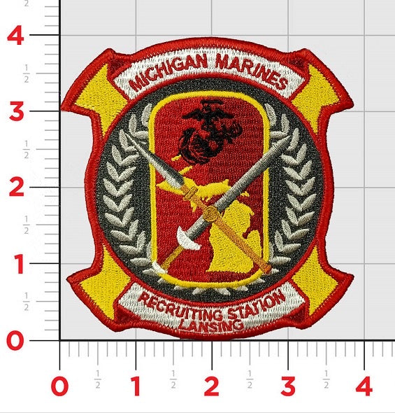 Official USMC Recruiting Station Lansing Michigan Patch – MarinePatches.com - Custom Patches ...