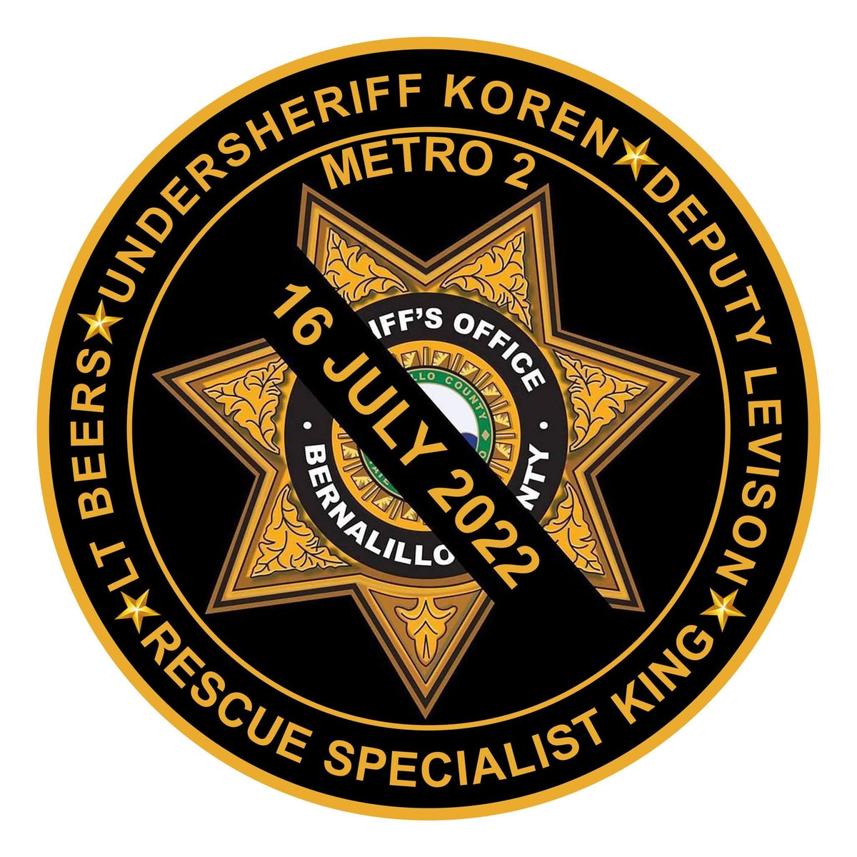 Buy Official BCSO Metro 2 Memorial Patch | MarinePatches.com ...