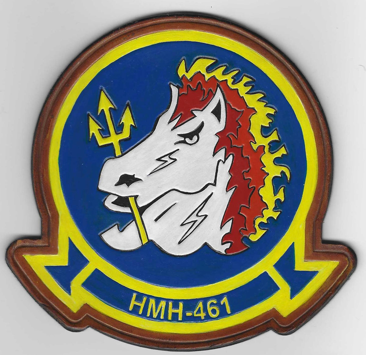 Officially Licensed HMH-461 Iron Horse Leather Patches – MarinePatches ...