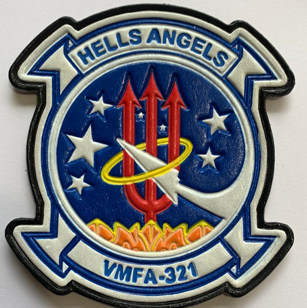 Officially Licensed USMC VMFA-321 Hells Angels Leather Patches ...