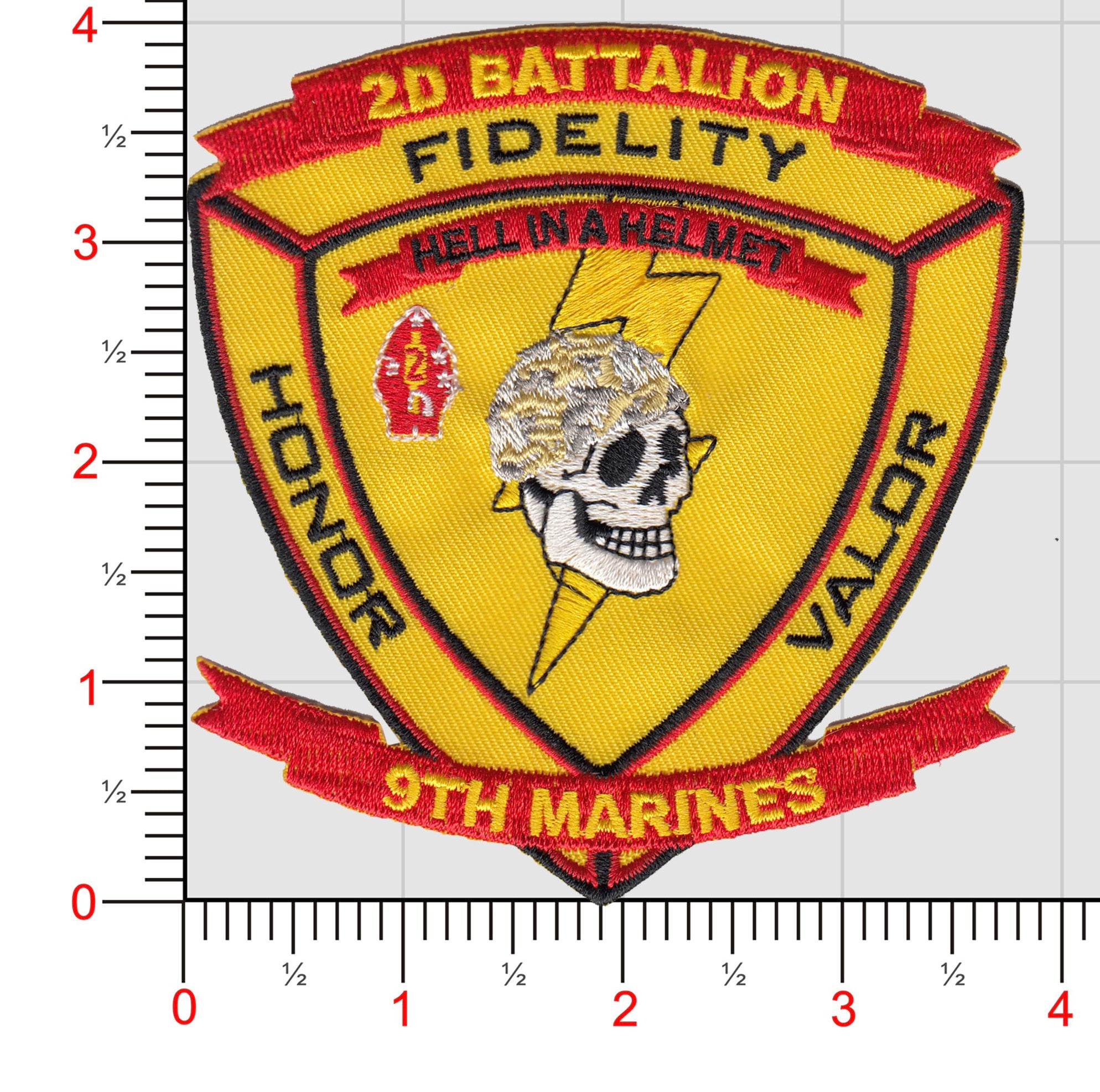Officially Licensed USMC 2nd Battalion 9th Marines Hell in a Helmet Pa ...
