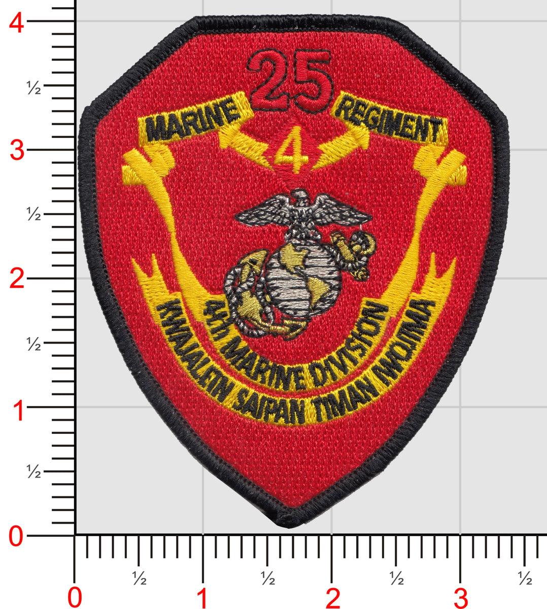 Officially Licensed USMC 25th Marine Regiment 4th MARDIV Patch ...