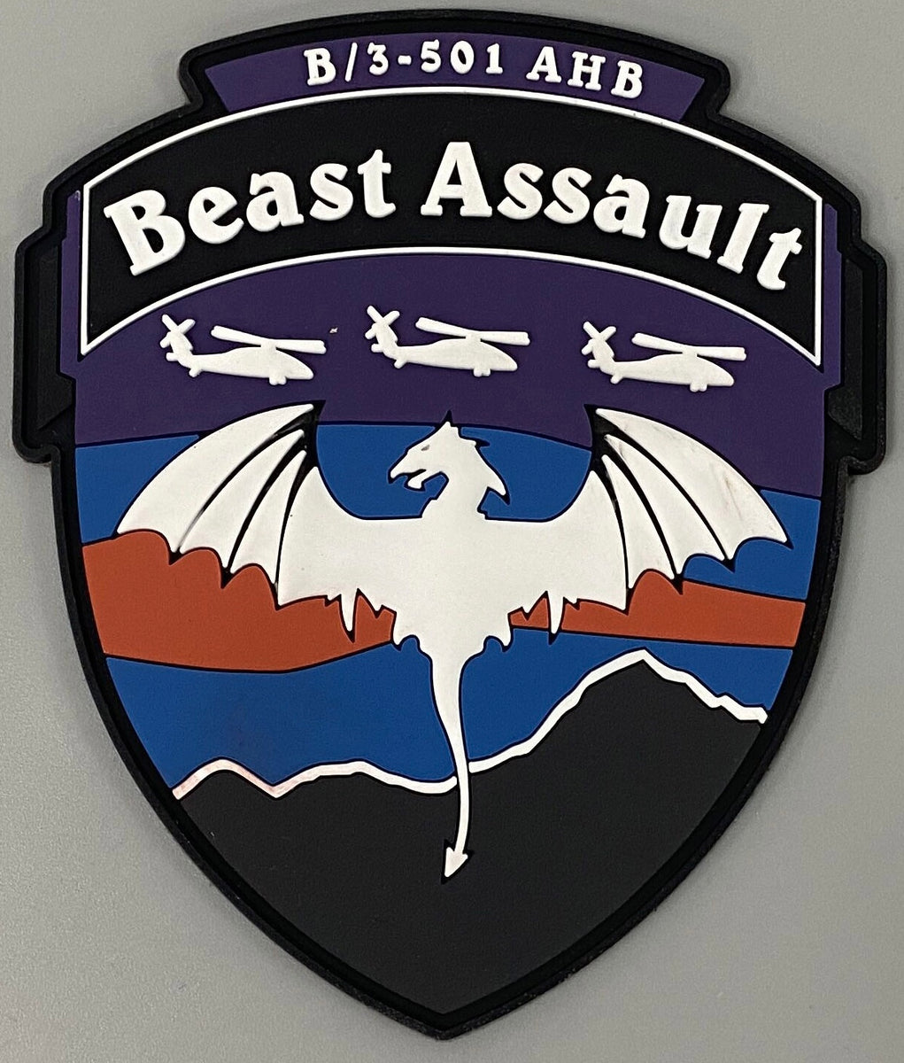 US Army B/3-501 Beast Assault Patches – MarinePatches.com - Custom ...