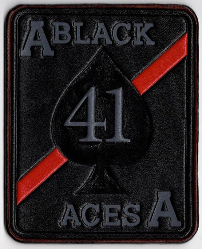Officially Licensed US Navy VF-41/VFA-41 Black Aces Leather Patch ...
