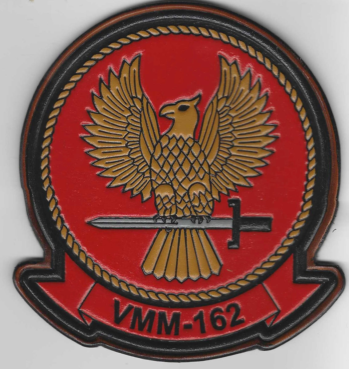Officially Licensed USMC VMM-162 Golden Eagles Leather Patches ...