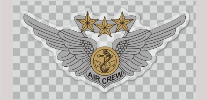 Combat Aircrew Wings Sticker – MarinePatches.com - Custom Patches ...