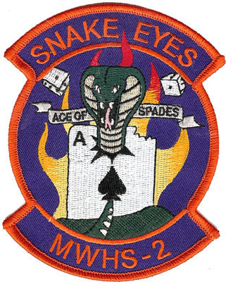 Officially Licensed USMC MWHS 2 Snake Eyes Patch – MarinePatches.com ...